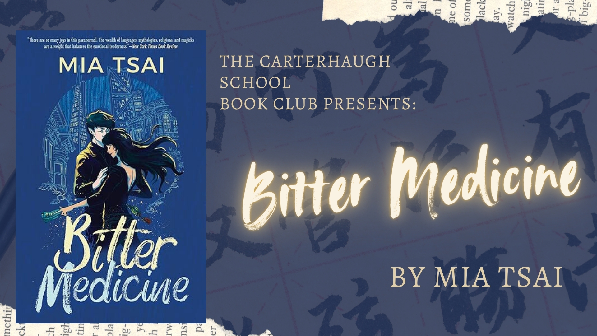 The January Book Club - Bitter Medicine by Mia Tsai - The Carterhaugh ...